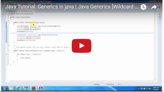 JAVA EE Java Tutorial Generics In Java Java Generics Wildcard In Java Generics